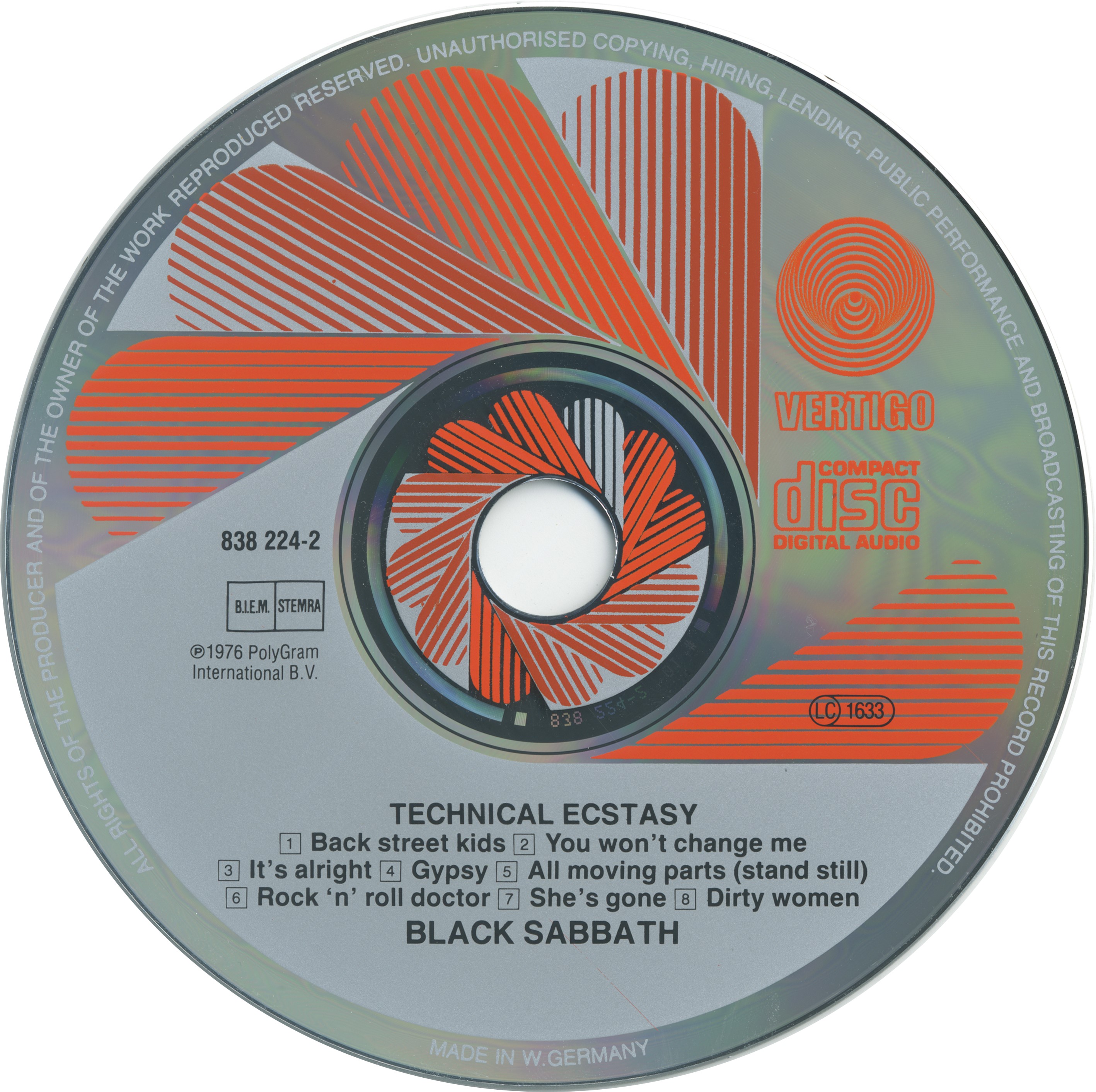 Black Sabbath Technical Ecstasy : CD | CD Covers | Cover Century | Over ...
